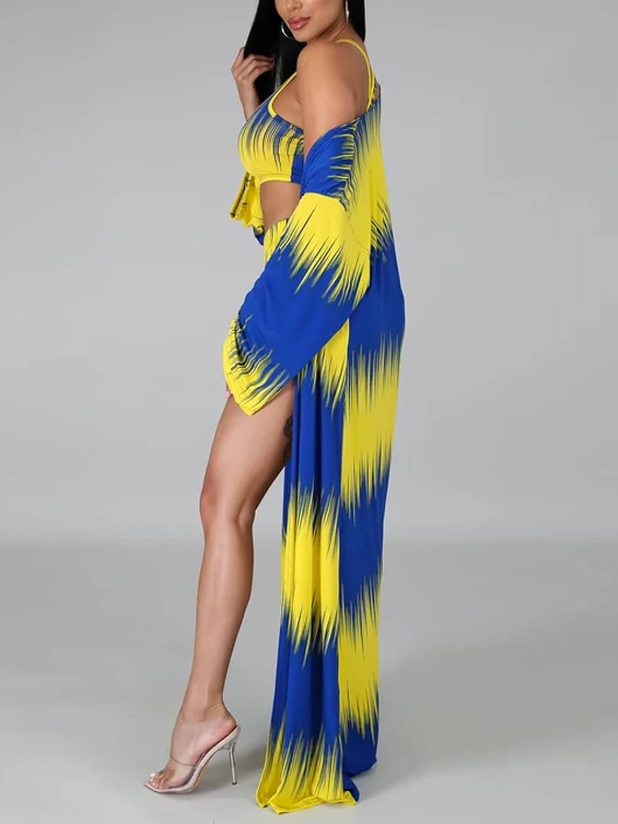 LW Print Patchwork Three-piece Swimsuit Sale | LovelyWholesale