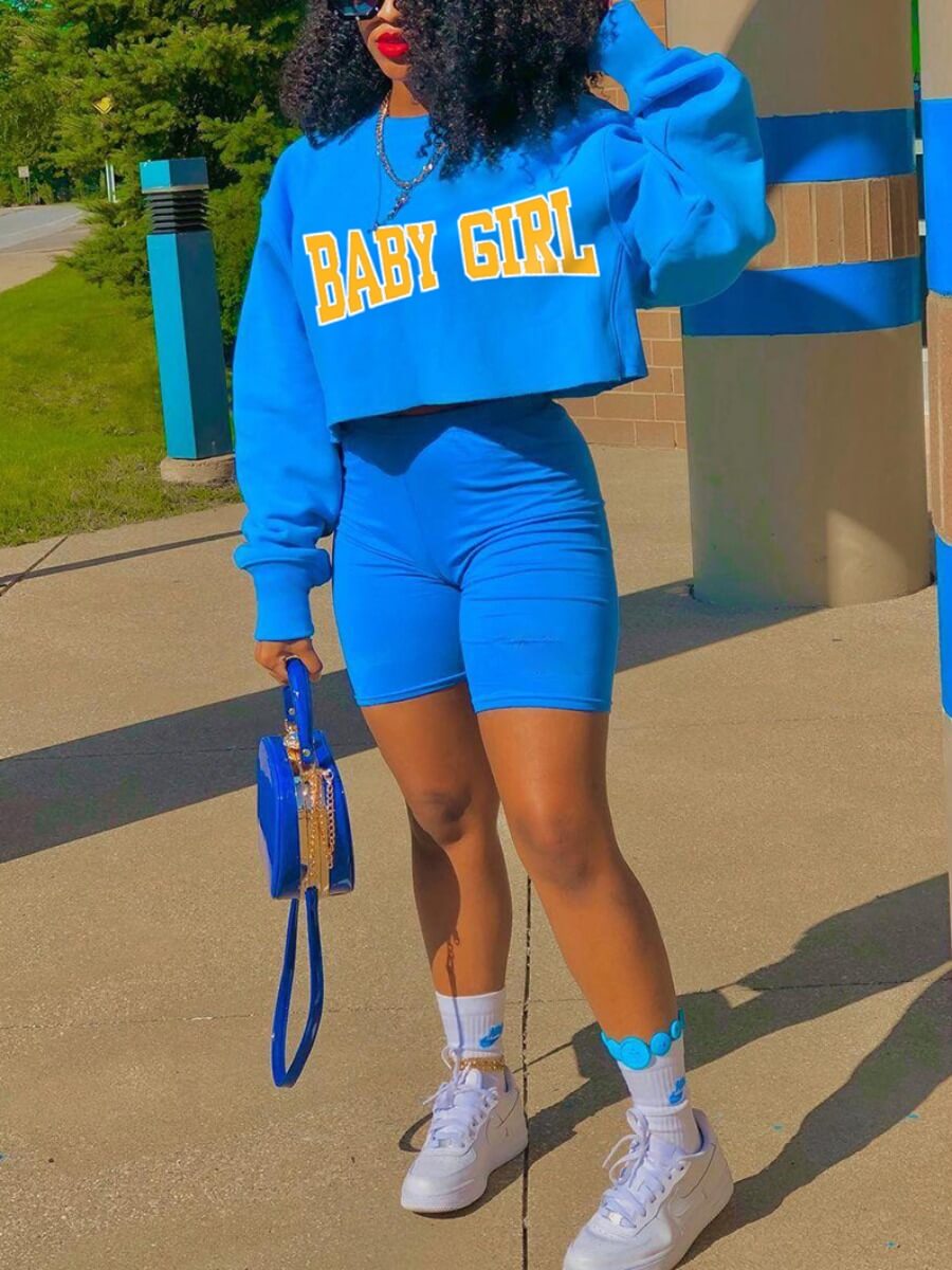 LW Letter Print Oversized Tracksuit Set Sale | LovelyWholesale